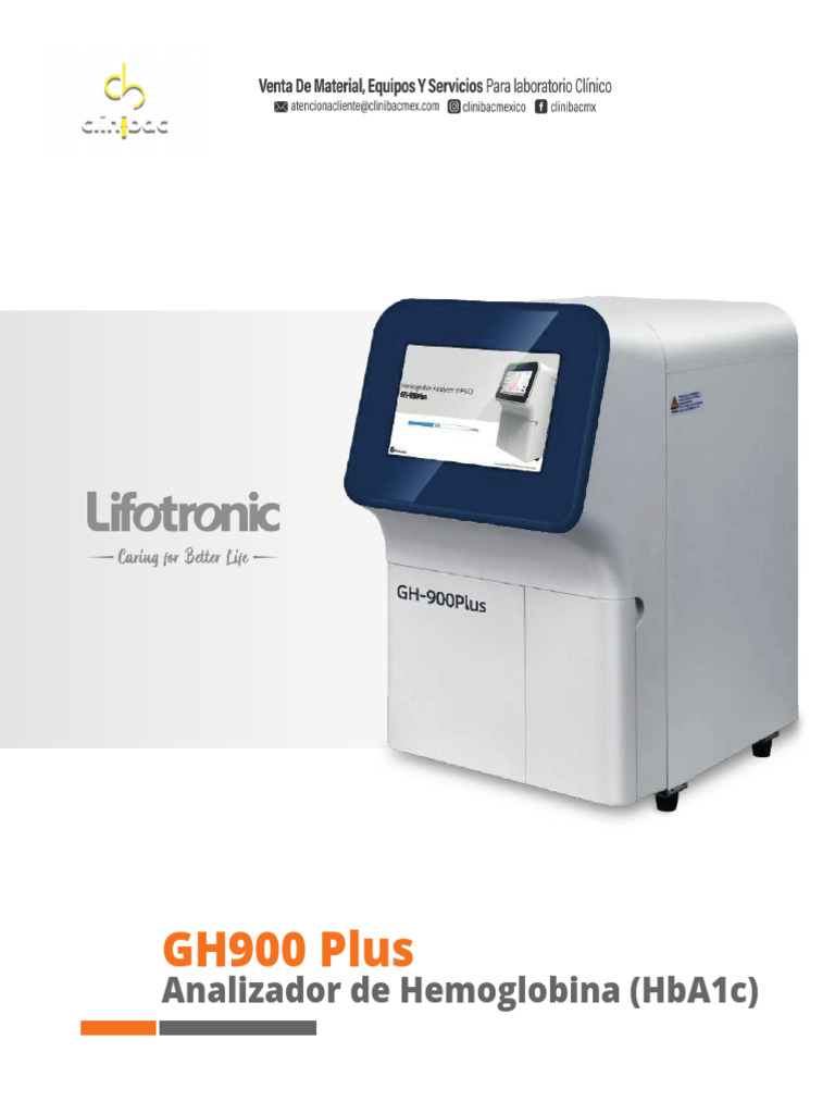 GH900 Plus Analizador HbA1c Lifotronic | PDF | Cromatografía líquida de ...