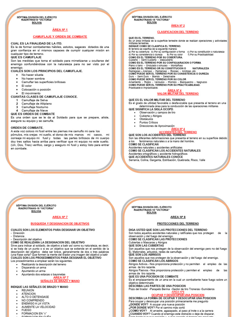 Preguntas Itd Final Premil | PDF | Camuflaje | Militar