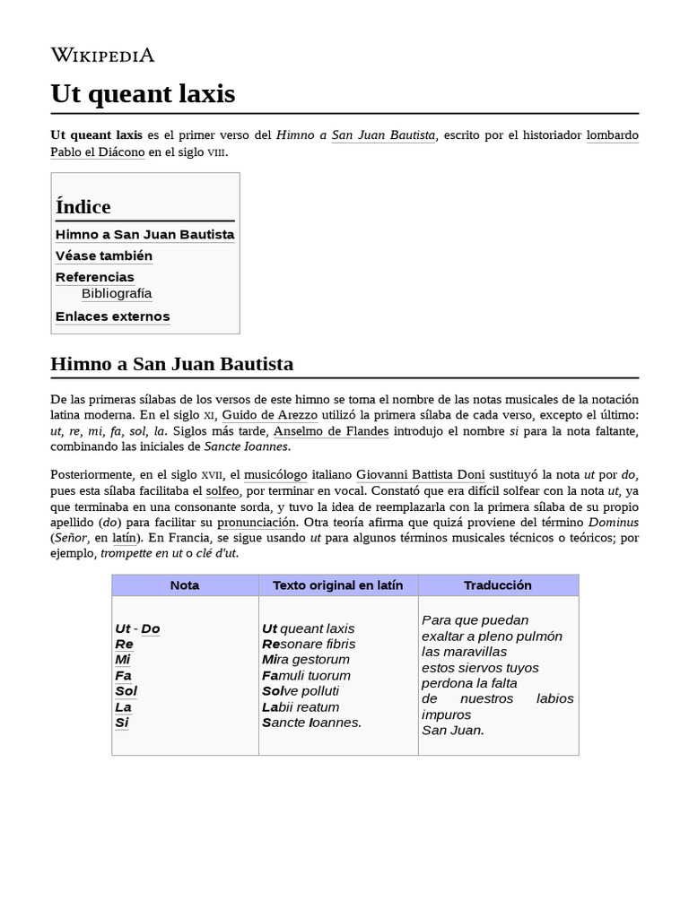Ut Queant Laxis | PDF | Musicología | Composiciones Musicales