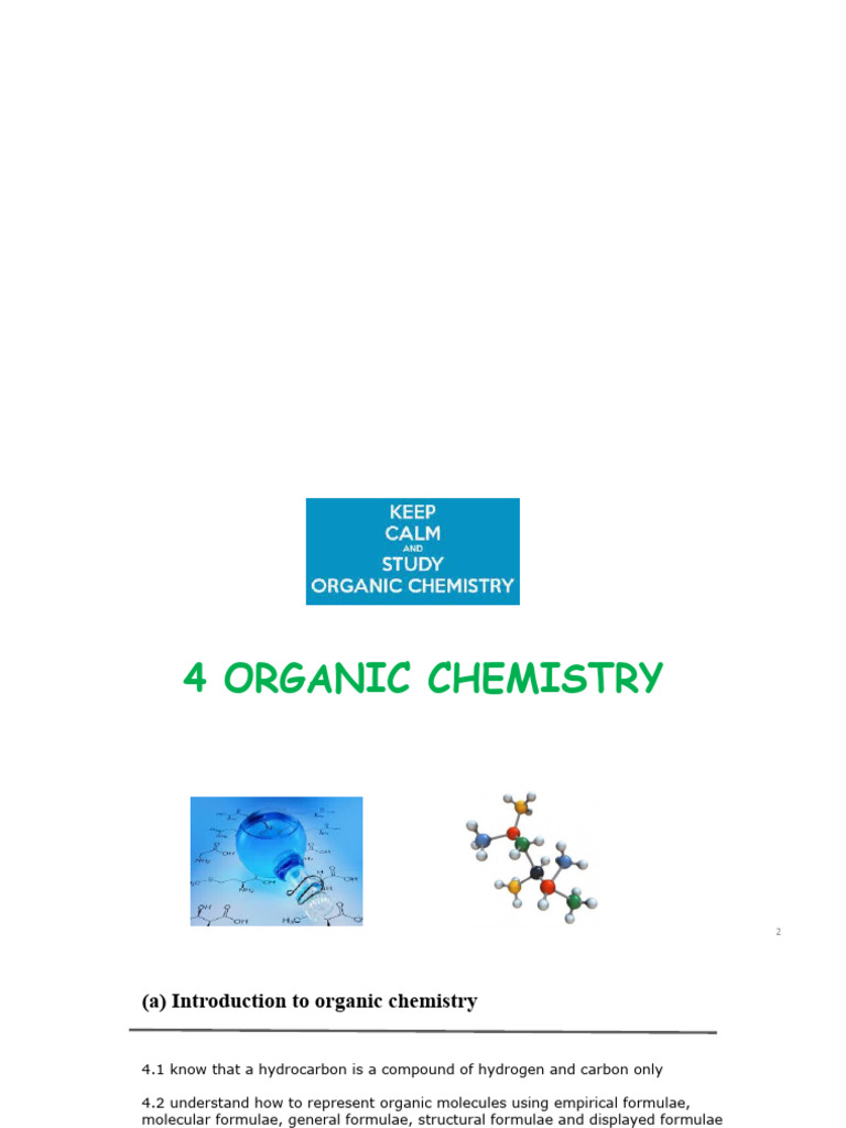 Introduction To Organic Lesson 1 | PDF | Alkane | Organic Chemistry