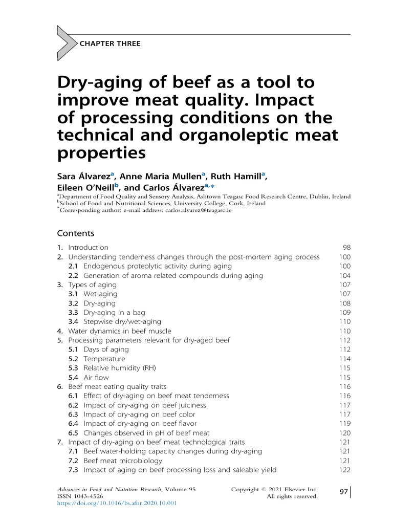 Dry Aging Beef | PDF | Meat | Proteolysis