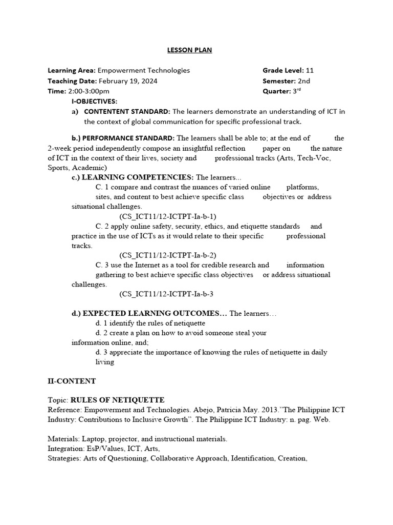 Week 3 LP Emtech 2 | PDF | Educational Technology | Copyright