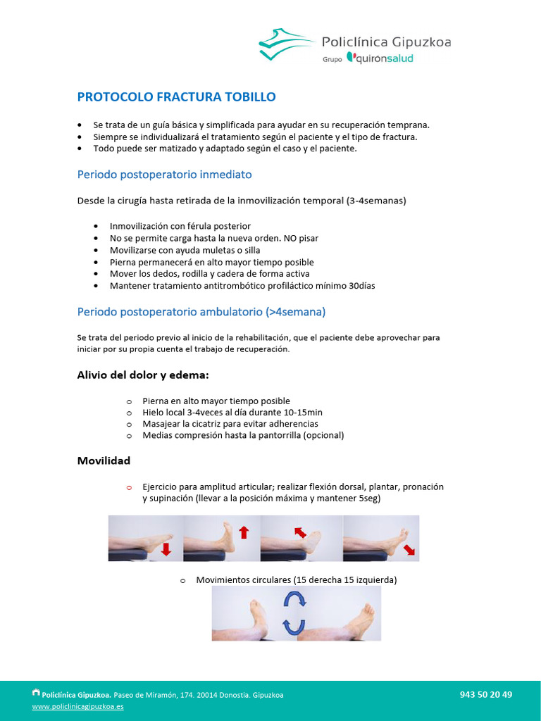 Protocolo FR Tobillo | Descargar gratis PDF | Tobillo | Anatomía del miembro inferior