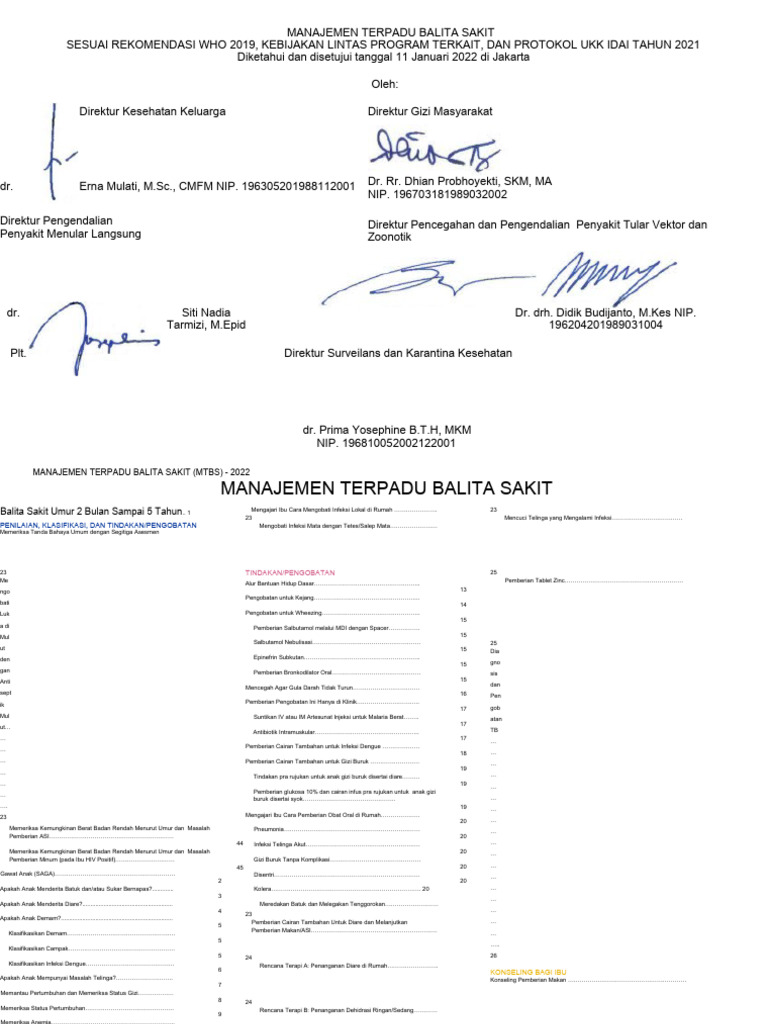 Panduan MTBS untuk Tenaga Medis | PDF