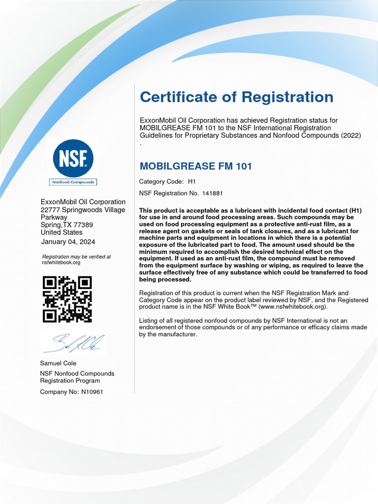 Mobilgrease FM 101 White Book | PDF | Technology & Engineering