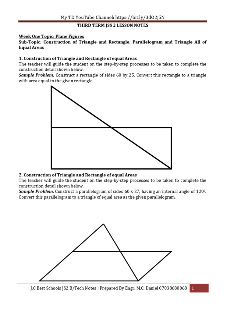 JSS2 Basic Tech: Plane Figures & Gears | PDF | Gear | Hertz