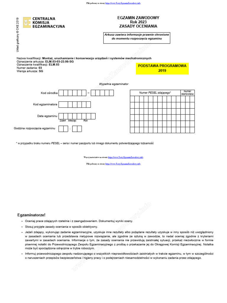 Elm3 cz23 Klucz3 | PDF