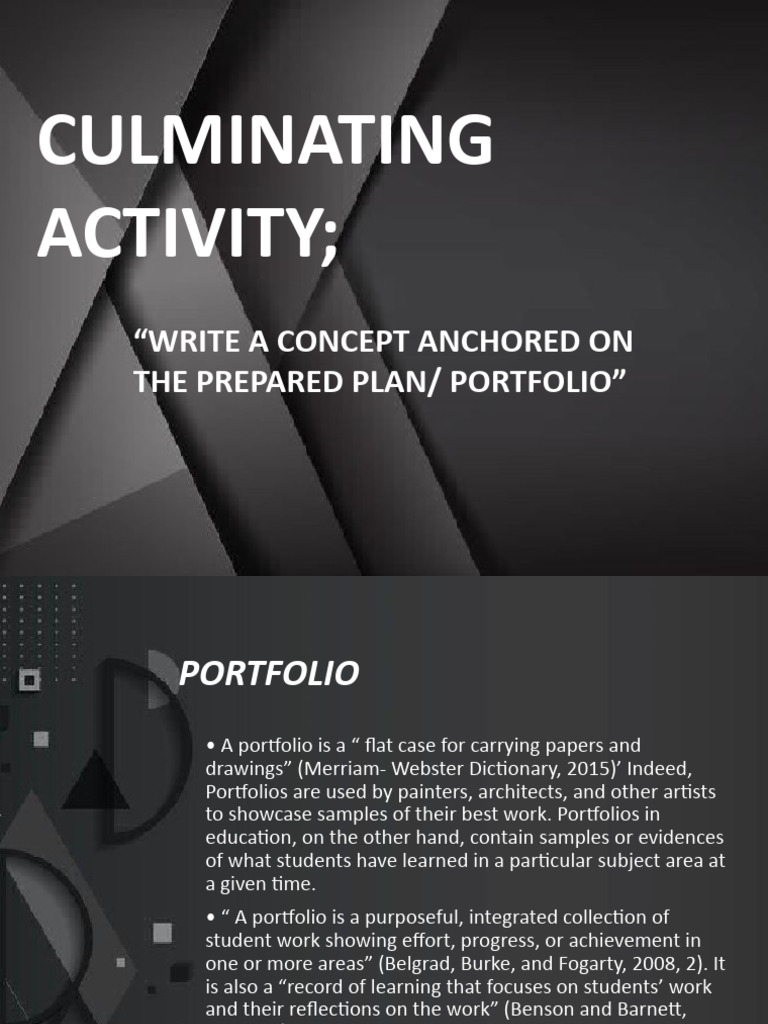 Portfolio Final | PDF | Rubric (Academic) | Cognition