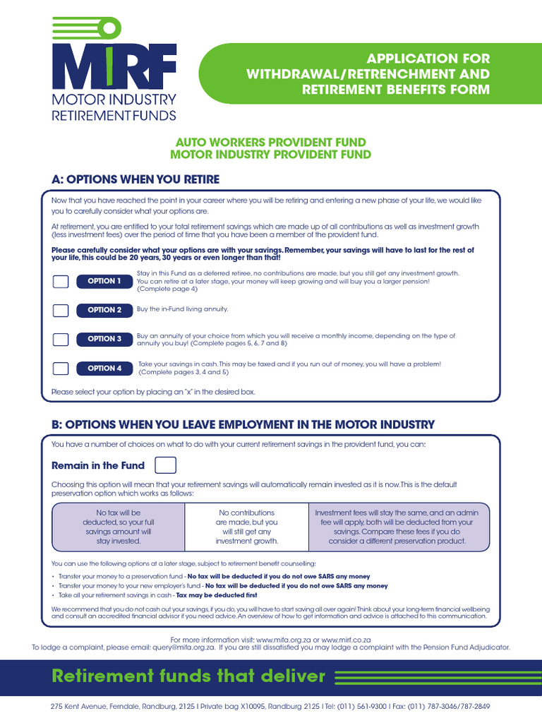 I Barnes - MIRF-withdrawalretreanchmentret | PDF | Retirement | Pension