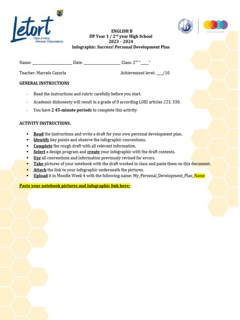 My Personal Development Plan MathiasLara | PDF | Infographics | Learning