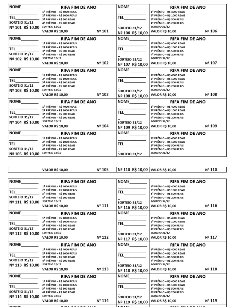 Rifa Pronta | PDF | Jogos de cassino