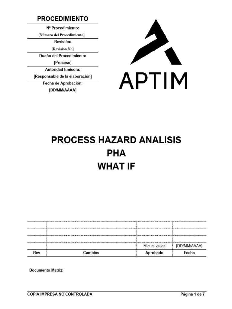 PHA WHAT IF Rev2 | PDF