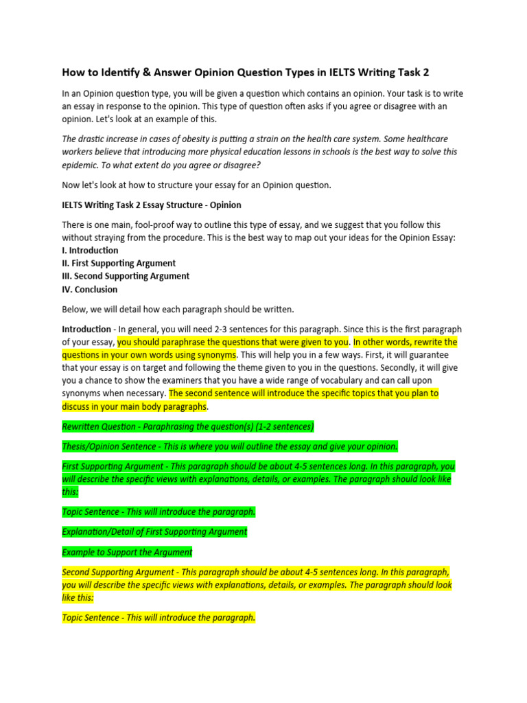 IELTS Writing Task 2 | PDF | Paragraph | Essays