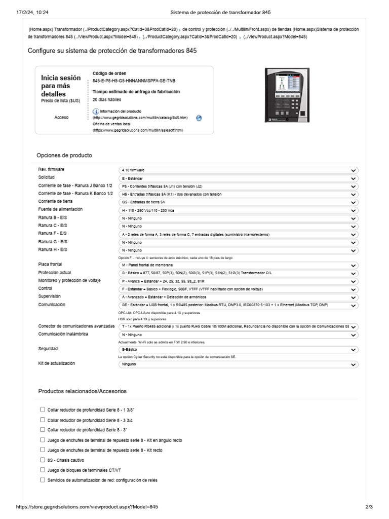Manual del Multilin 845 en Español | PDF | Transformador | Ingenieria ...