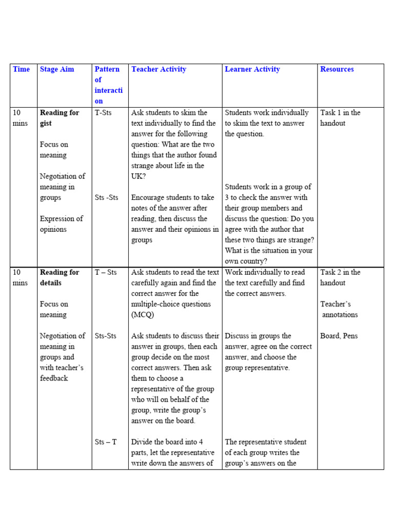 Meaning Tasks - Group Work | PDF | Multiple Choice | Cognition