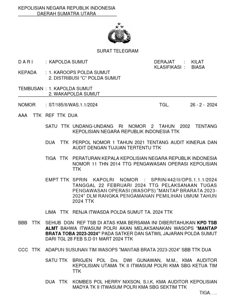 TR Pemberitahuan Wasops Omb Ii | PDF