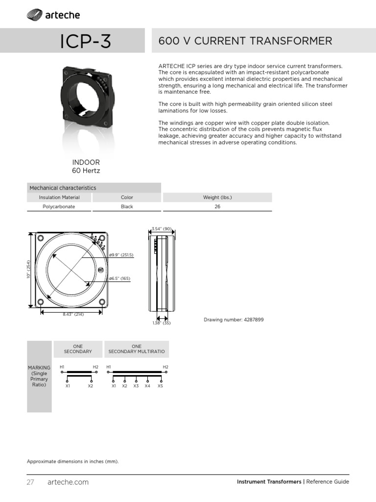 Arteche DS Icp-3 en | PDF | Transformer | Electrical Equipment