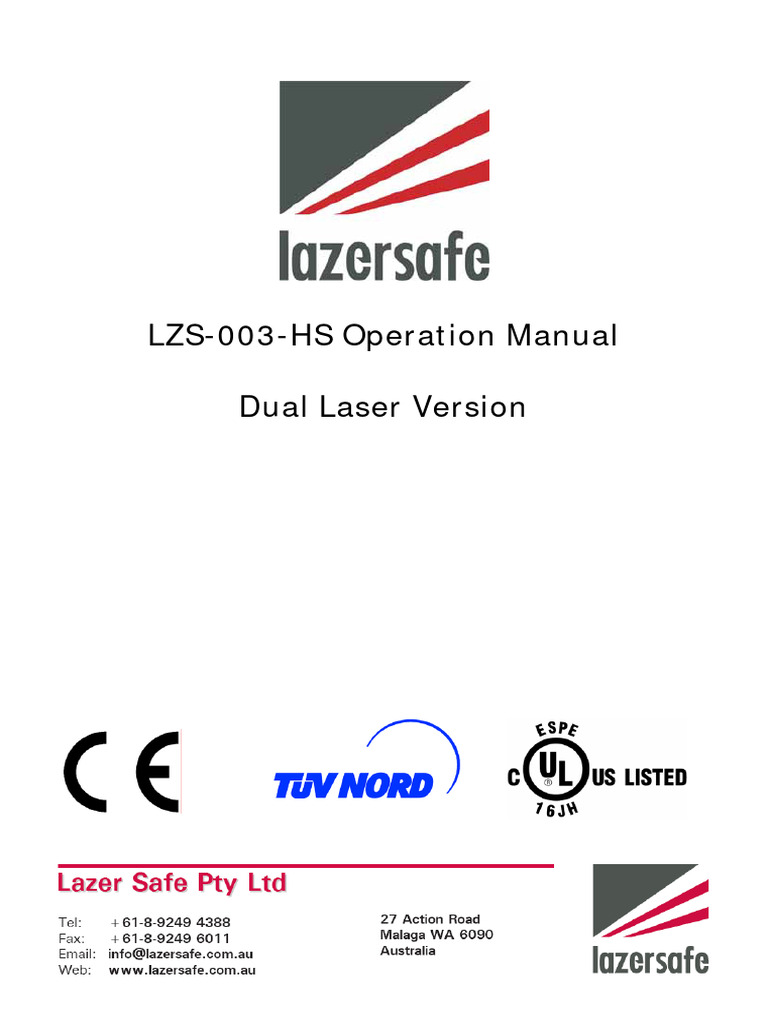 LZS-003-HS Operation Manual Dual Laser Version 1 10 EN | PDF ...