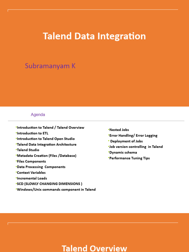 Talend Subramanyam B Feb 2022 | PDF | Computer File | Databases