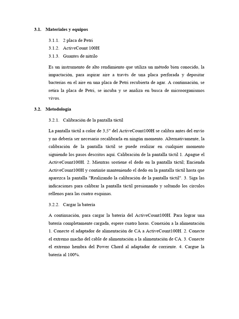 Materiales y Equipos | PDF