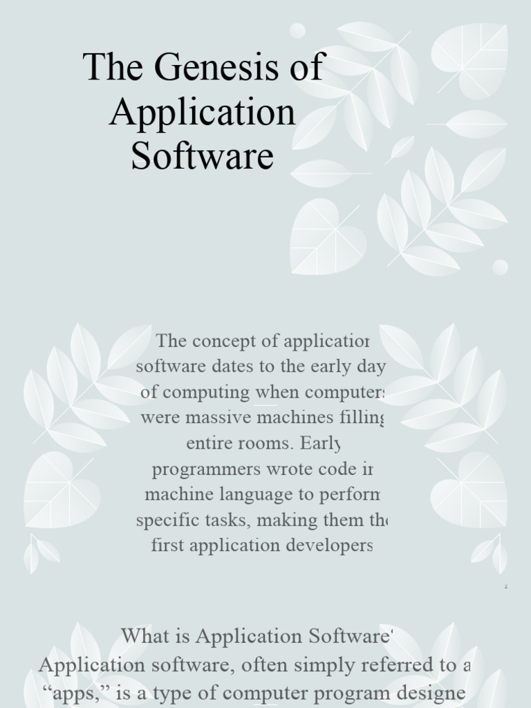The Genesis of Application Software | PDF | Application Software | Software