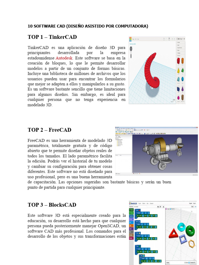 10 Mejores Software CAD y CAM | PDF | Software | Cad automático