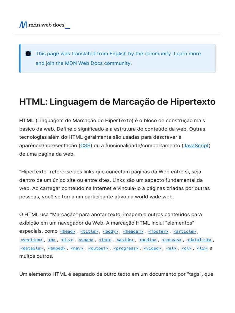 Guia Completo de HTML para Iniciantes | PDF | Html | Rede mundial de ...