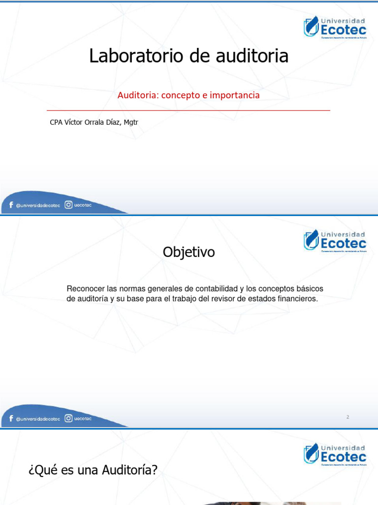 Sesión 2 - La Auditoria - Concepto e Importancia | PDF | Auditoría ...