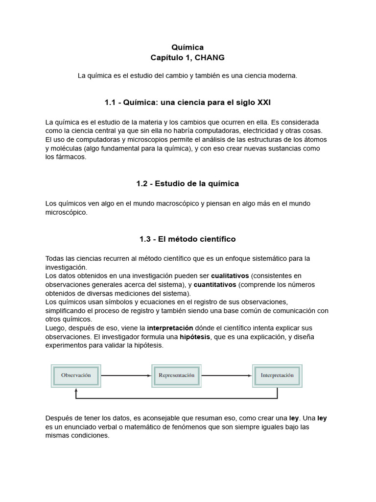 Química - Cap 1 (CHANG) | PDF