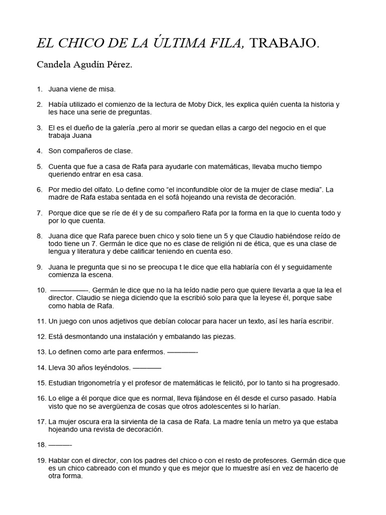 El Chico de La Ã - Ltima Fila Candela | PDF | Claudio