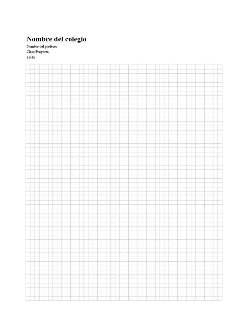 Papel Milimetrado en Excel | PDF