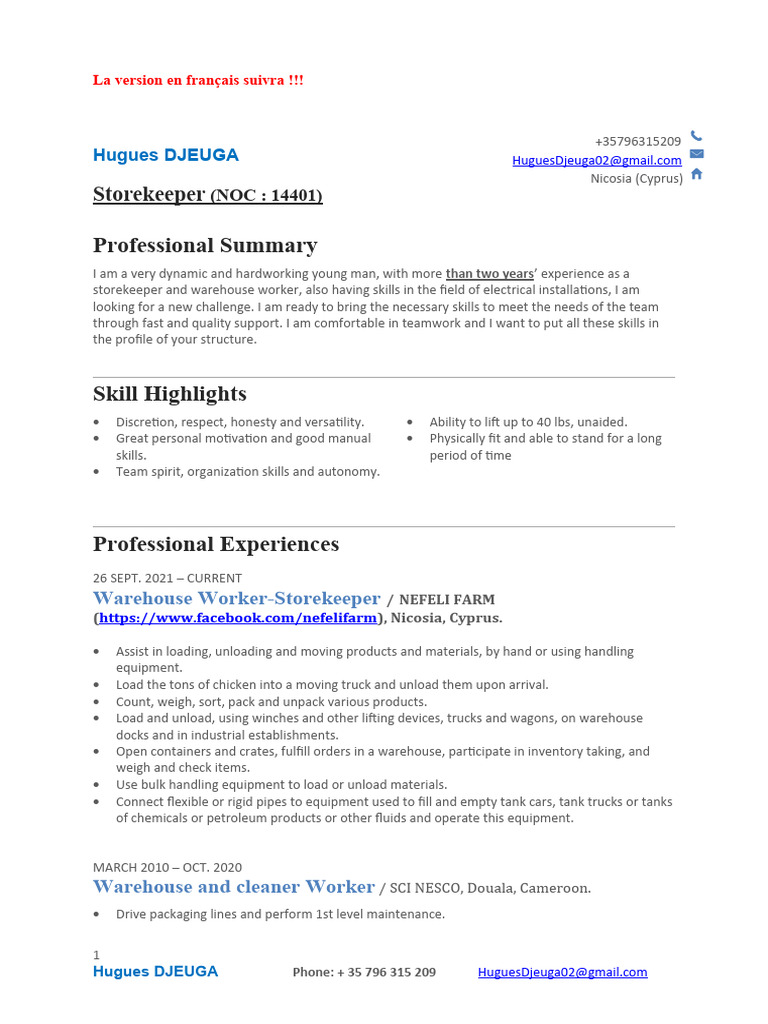 Dynamic Storekeeper with Manual Skills | PDF | Warehouse