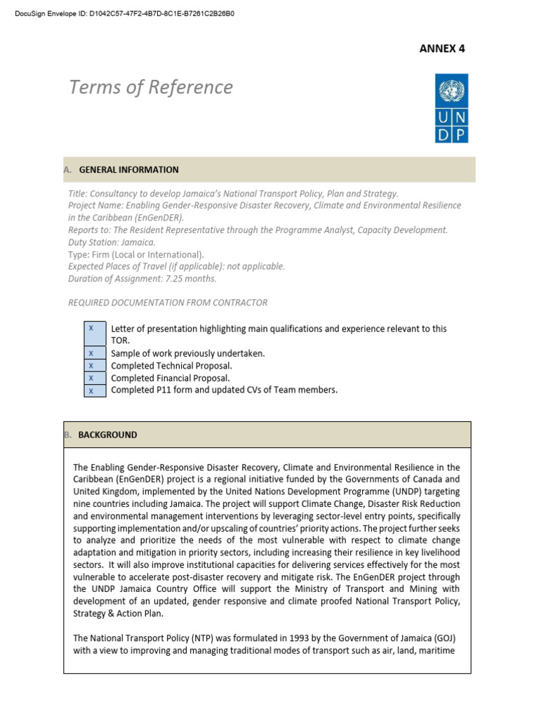 178191-2022 RFP - Terms of Reference | PDF | Methodology | Policy