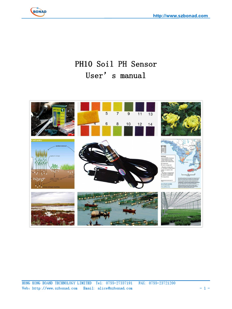 PH10 Soil PH Sensor User Manual | PDF | Integer (Computer Science) | Ph PH10 Soil PH Sensor User Manual | PDF | Integer (Computer Science) | Ph