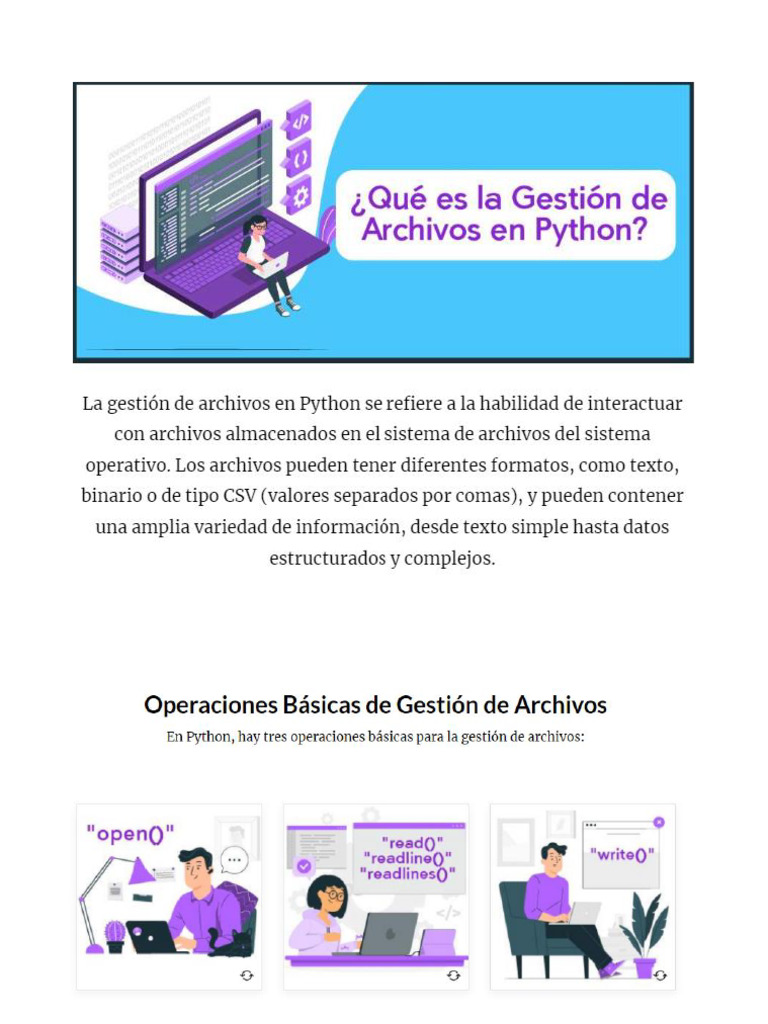Gestión de Archivos en Phyton | PDF