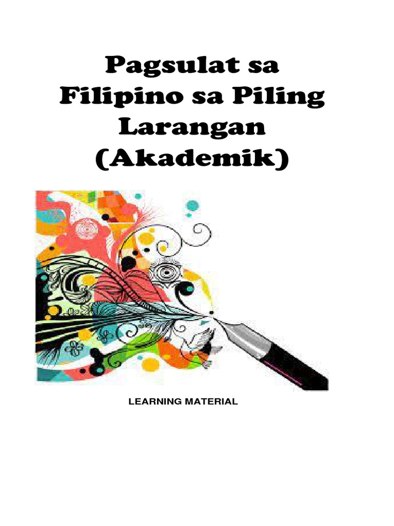 Pagsulat Sa Filipino Sa Piling Larangan ARALIN 10 | PDF