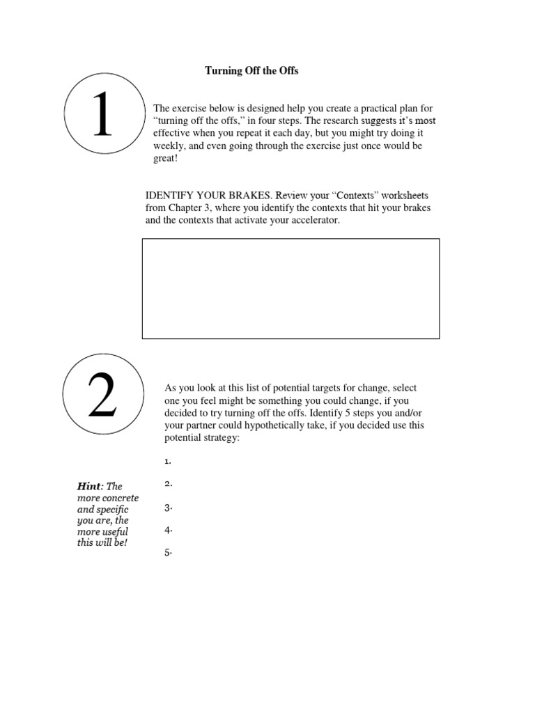 TURNING - OFF - THE - OFFS - WORKSHEETS - Smith | PDF | Sexual Arousal ...