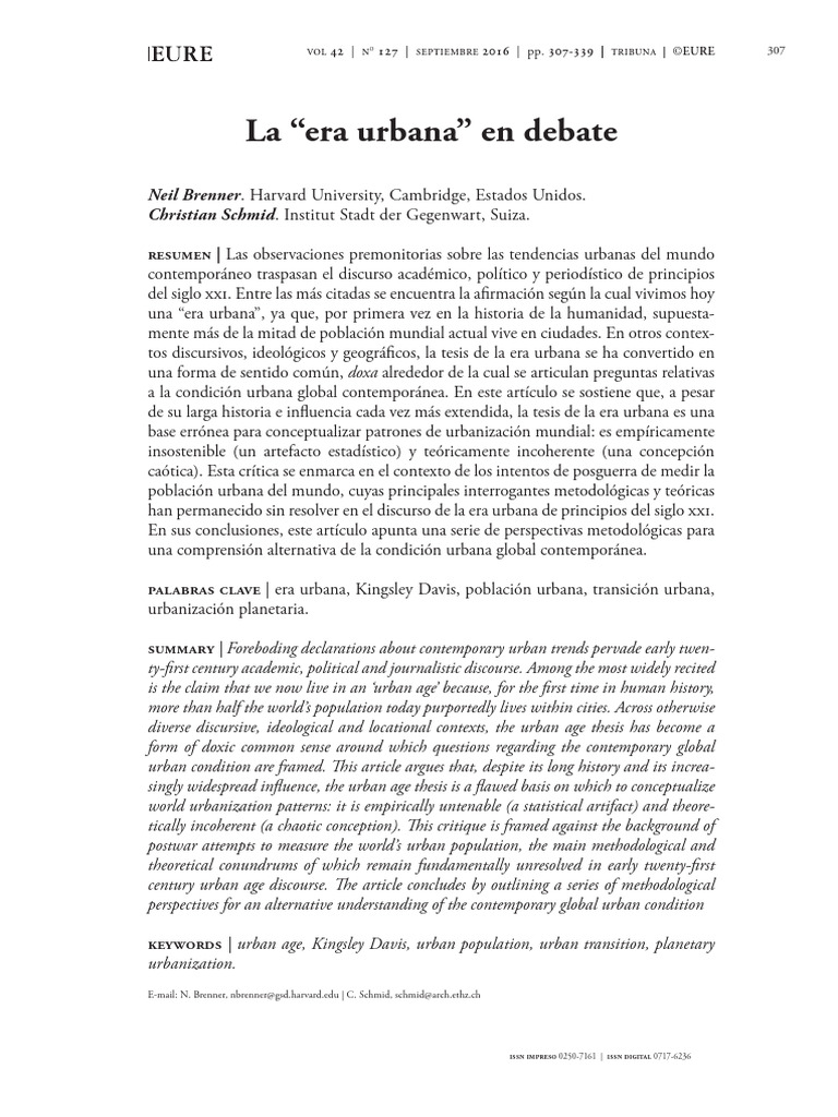 Brener Neil La Era Urbana en Debate | PDF