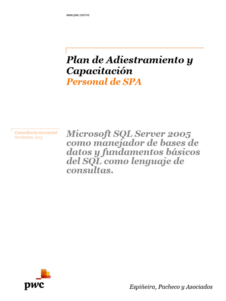 Daniel/Guía Práctica Fundamentos SQL y SQL Server - PWC - SPA | PDF | Servidor SQL de Microsoft ...