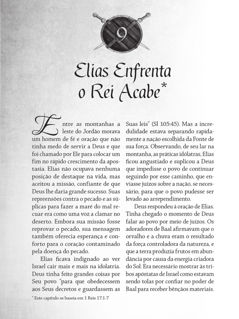 Elias e o Juízo sobre Acabe em Israel | PDF | Elias | Pecado