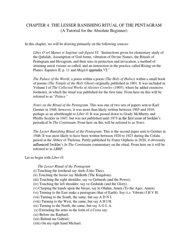 LBRP Tutorial | PDF | Ceremonial Magic