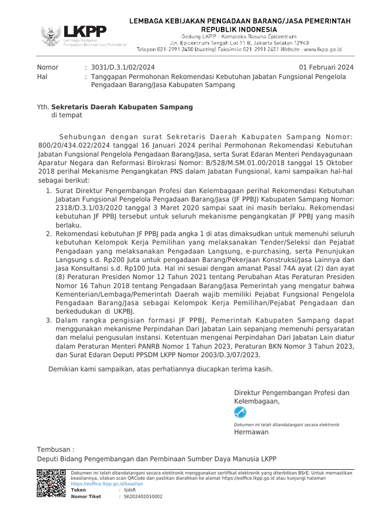 Rekomendasi LKPP | PDF