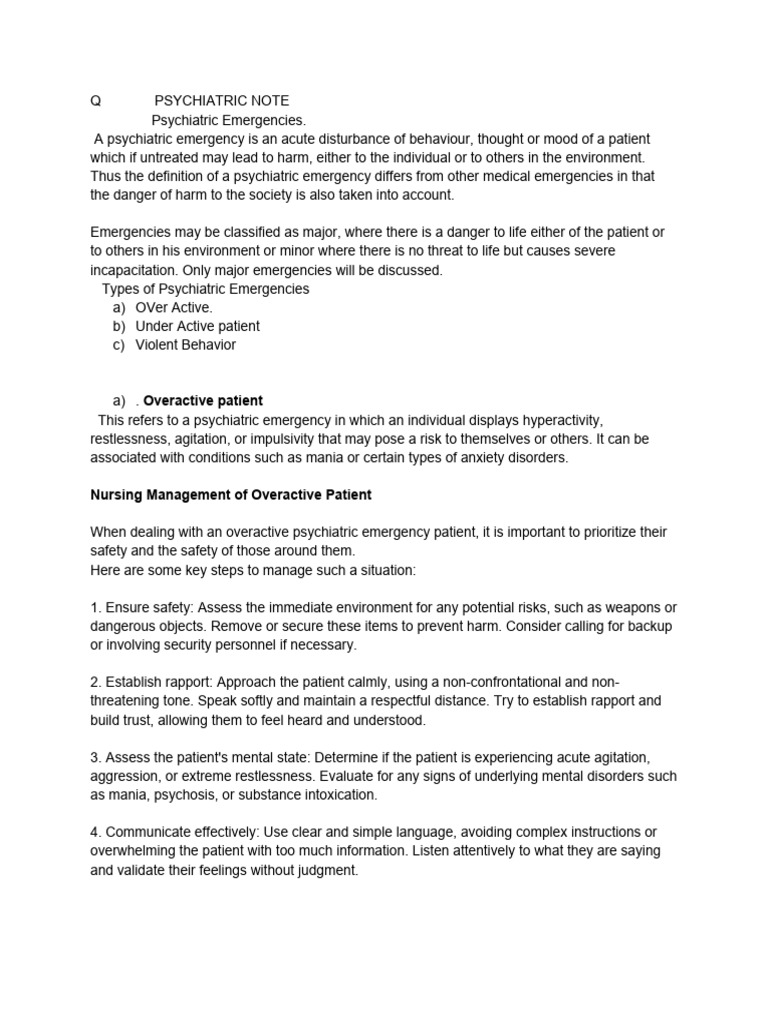 Psychiatric Note | PDF | Mental Disorder | Psychiatry