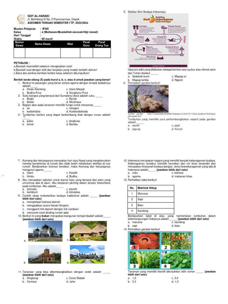 IPAS - Soal ASTS | PDF