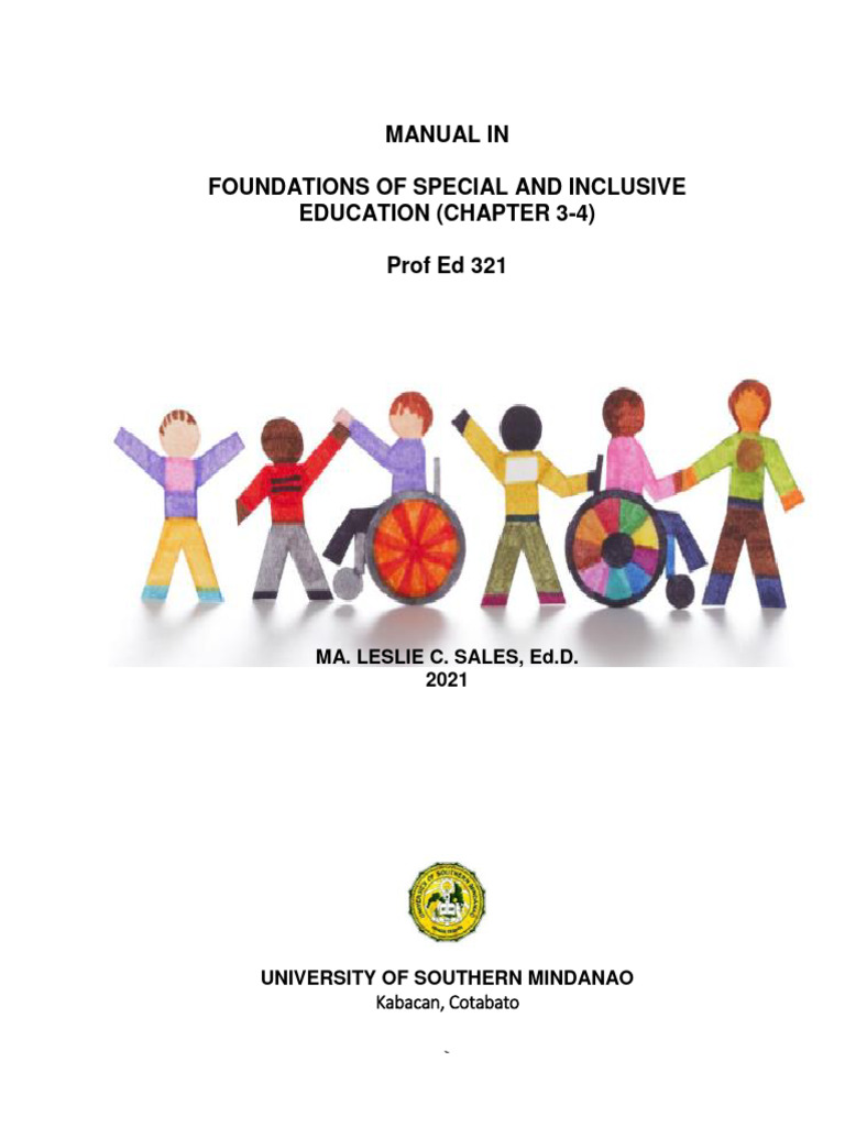 ProfEd 321 Lesson 4 Manual | PDF | Special Education | Inclusion (Education)