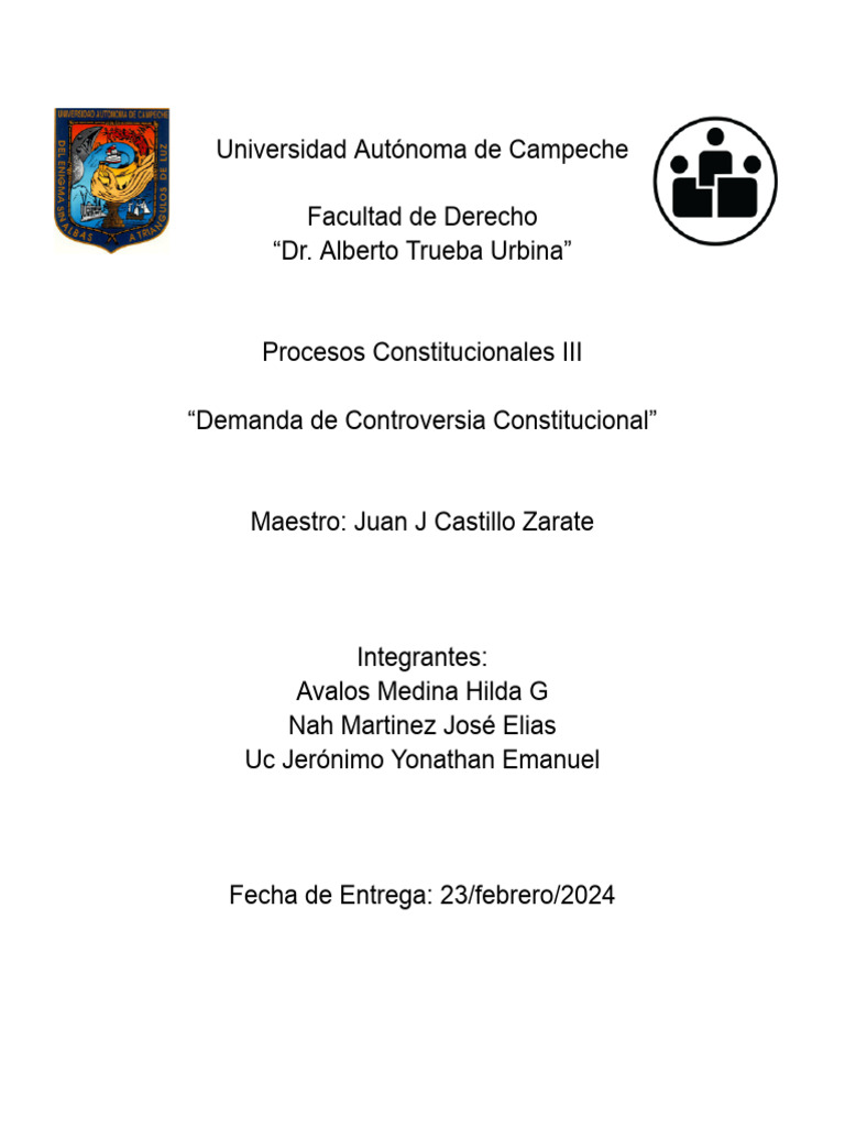 Demanda de Controversia Constitucional | Descargar gratis PDF | Juez ... Demanda de Controversia Constitucional | Descargar gratis PDF | Juez ...