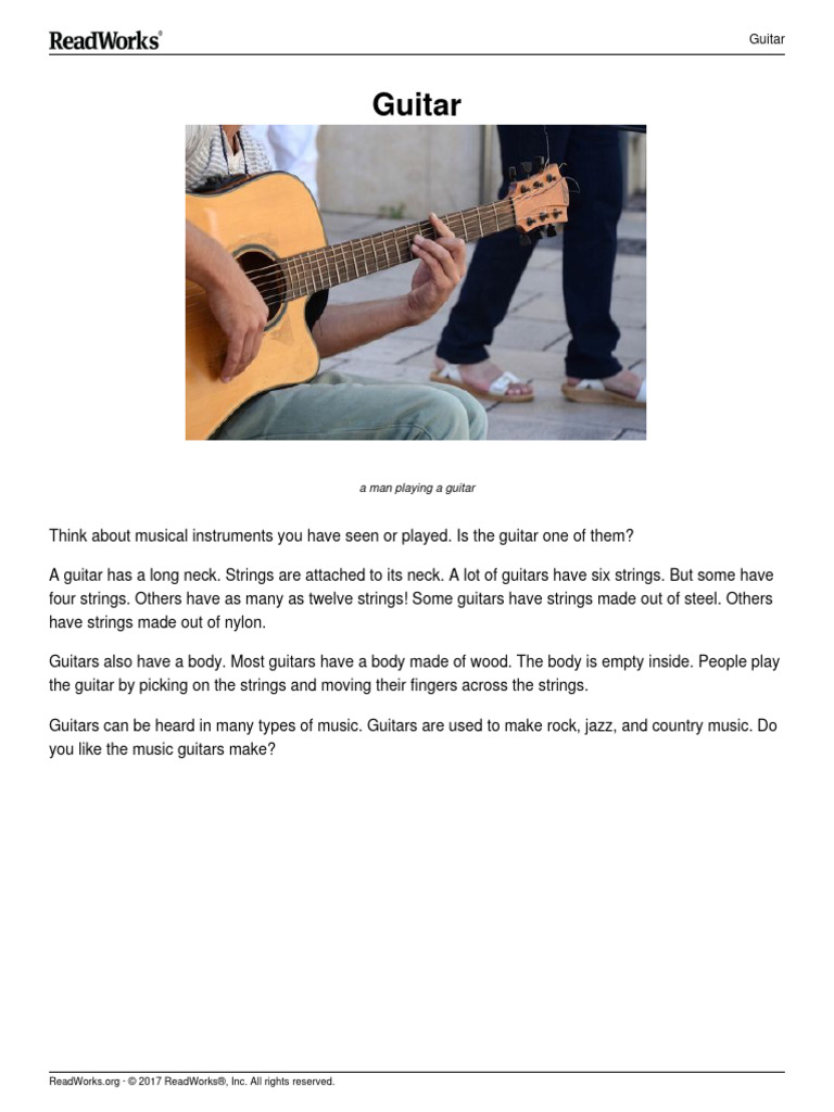 Readworks Kinder - Guitar | PDF | Guitars | Necked Lutes