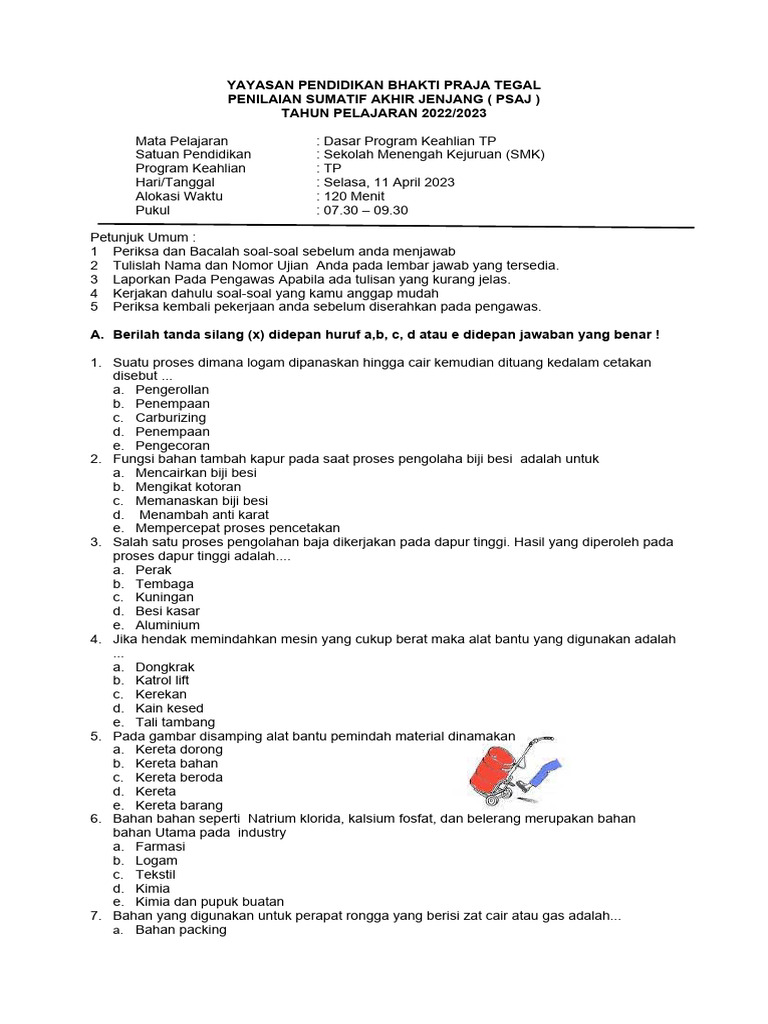 Dasar Program Keahlian TP | PDF