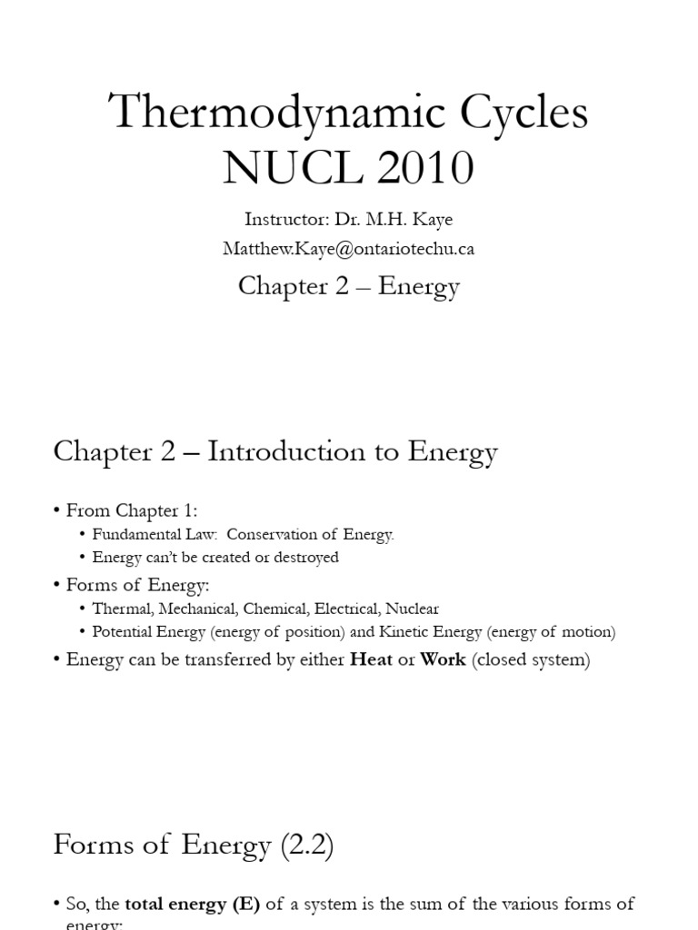 Thermodynamic Cycles Chapter 2 | PDF | Heat | Heat Transfer