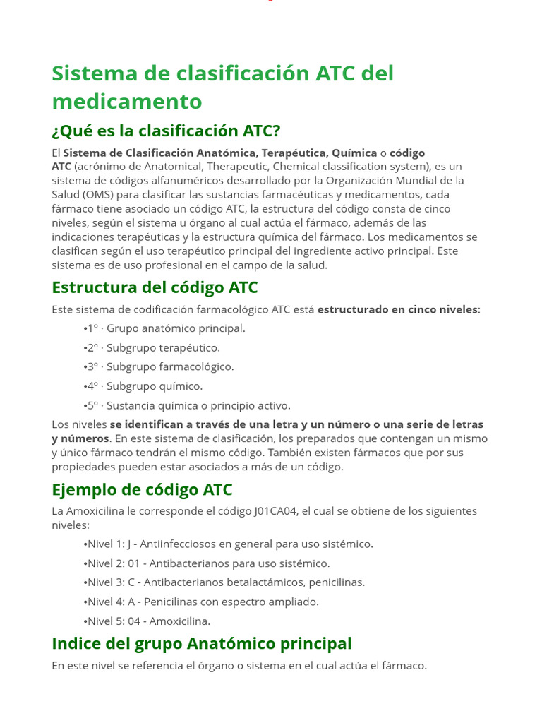 Grupo ATC | PDF | Farmacología | Hormona
